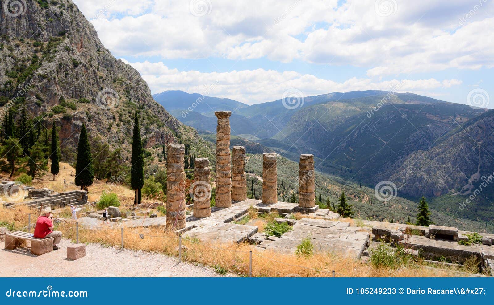 Ancient Excavations in Delphi , Greece Stock Image - Image of structure ...