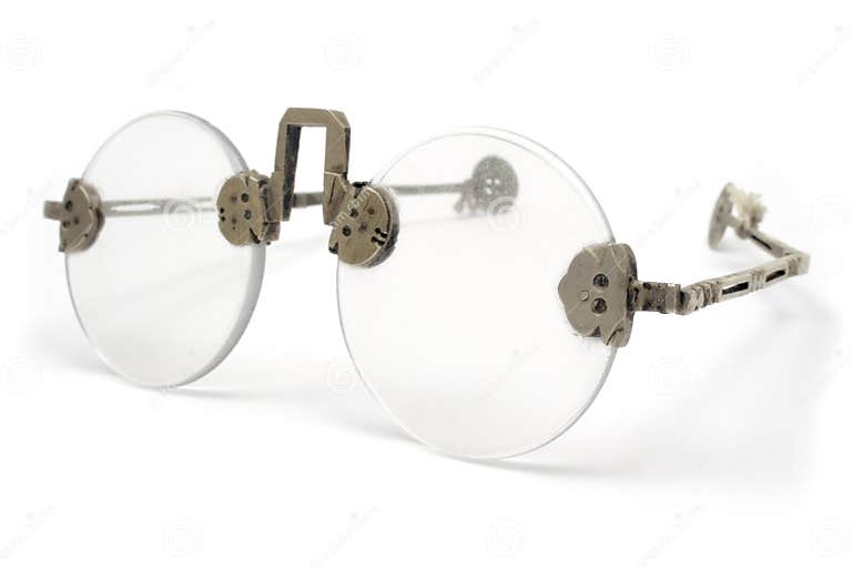 Ancient Eyeglasses stock image. Image of lenses, grungy - 1303183