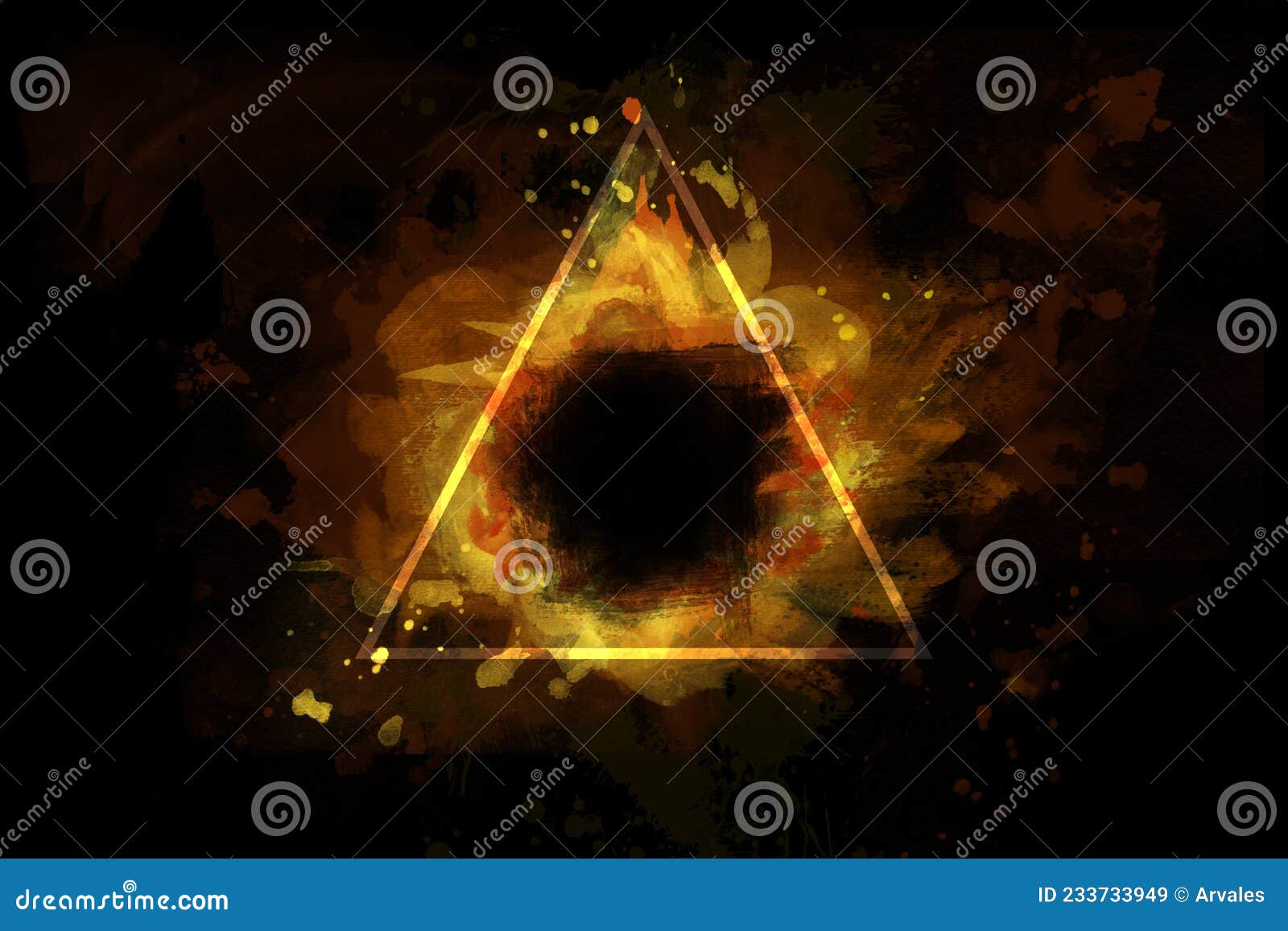 Fire Element Triad - Magic Symbol Stock Illustration - Illustration of ...