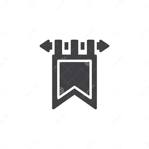 Ancient flag vector icon stock vector. Illustration of single - 115557883