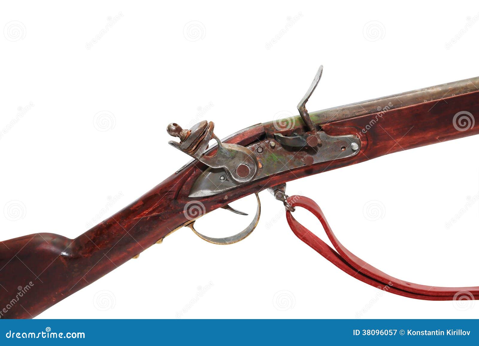 Old Vintage Firelock Gun Isolated On White Background .metal Musket ...