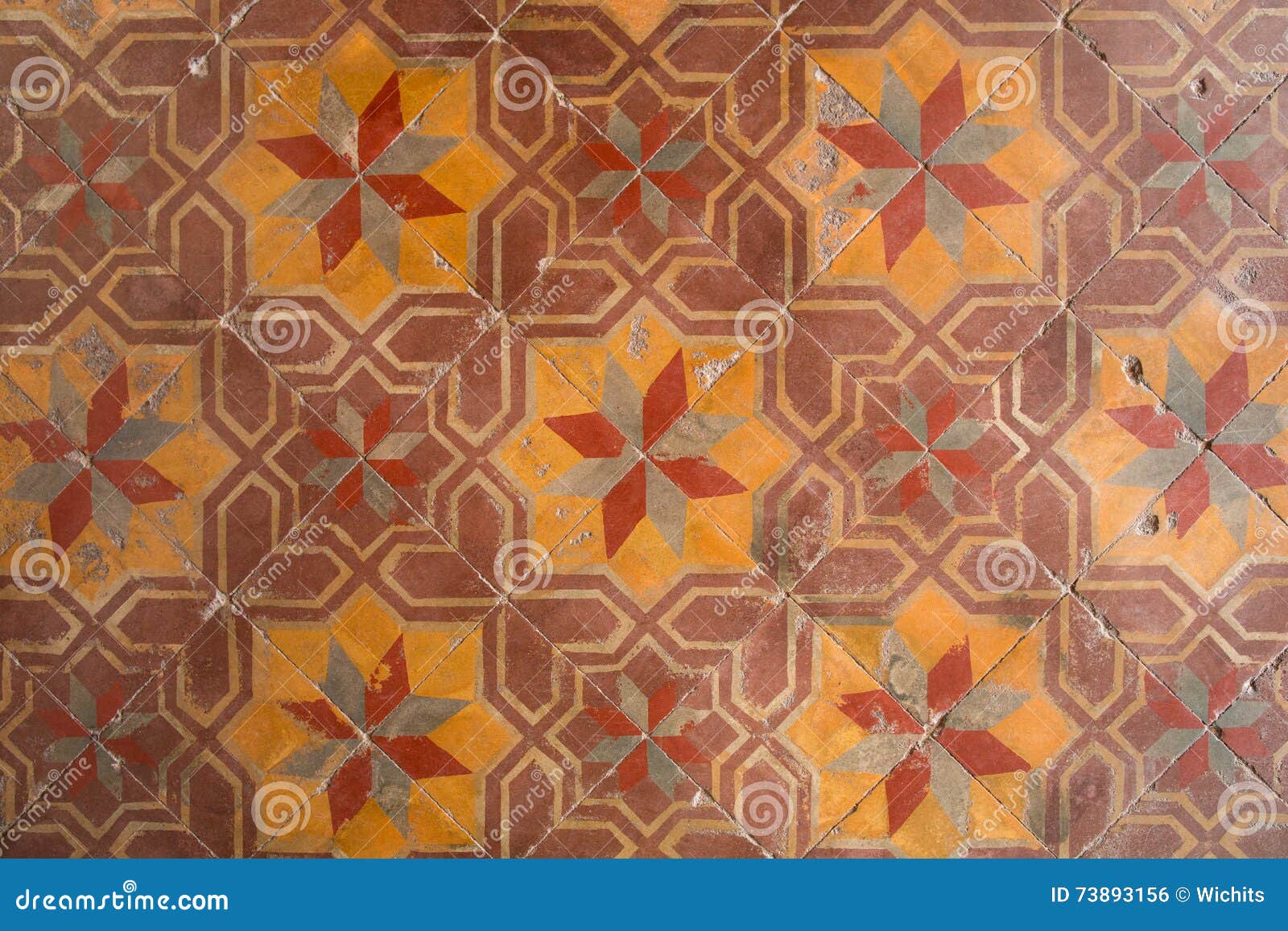 Ancient floor tiles stock photo. Image of grunge, indoor - 73893156