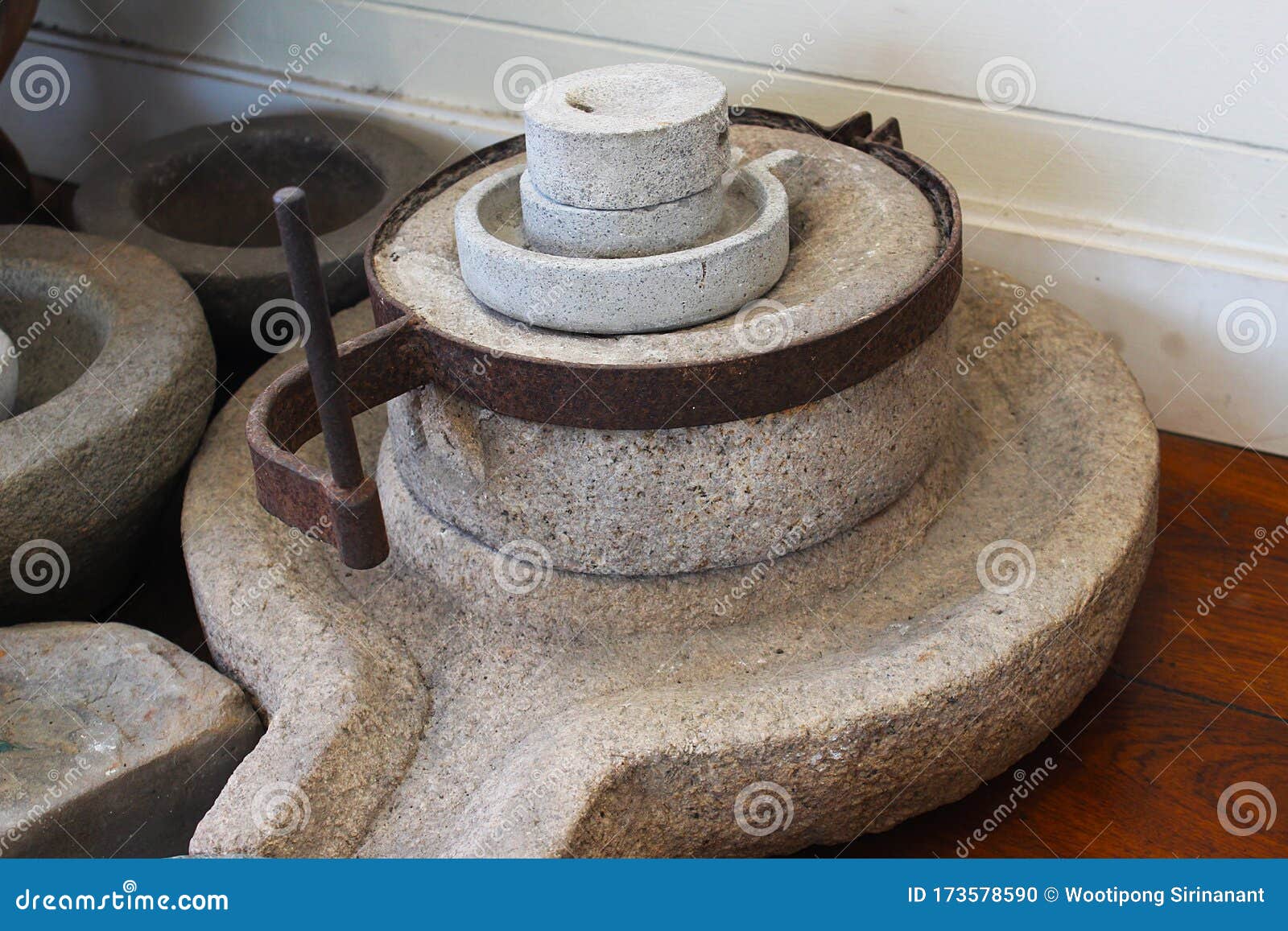 Ancient Flour Grinding Equipment Stock Photo - Image of milling, mill ...