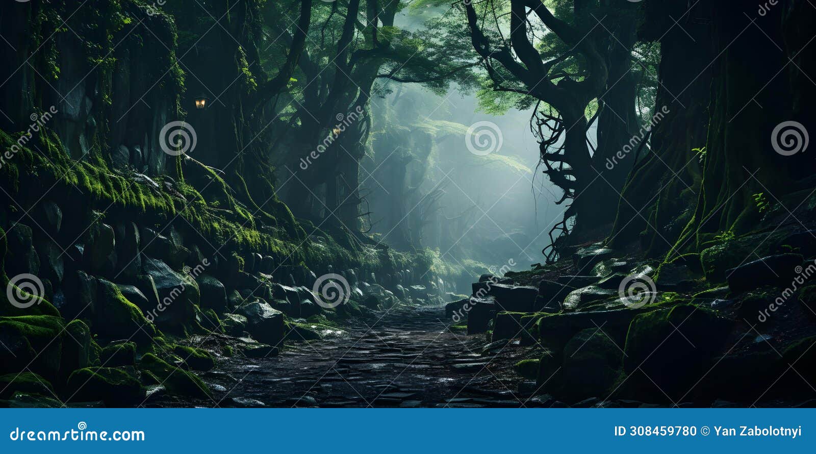 Ancient Forest with Towering Trees and Deep Roots Timeless Guardians of ...