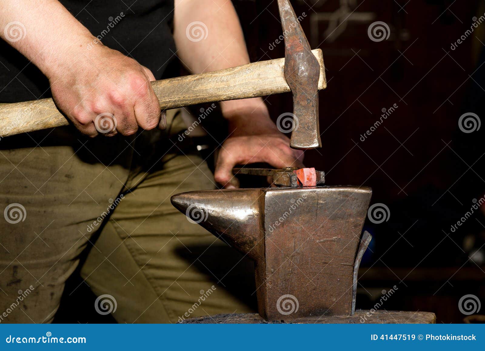 Ancient Forging Hammer and Anvil Stock Image - Image of equipment ...