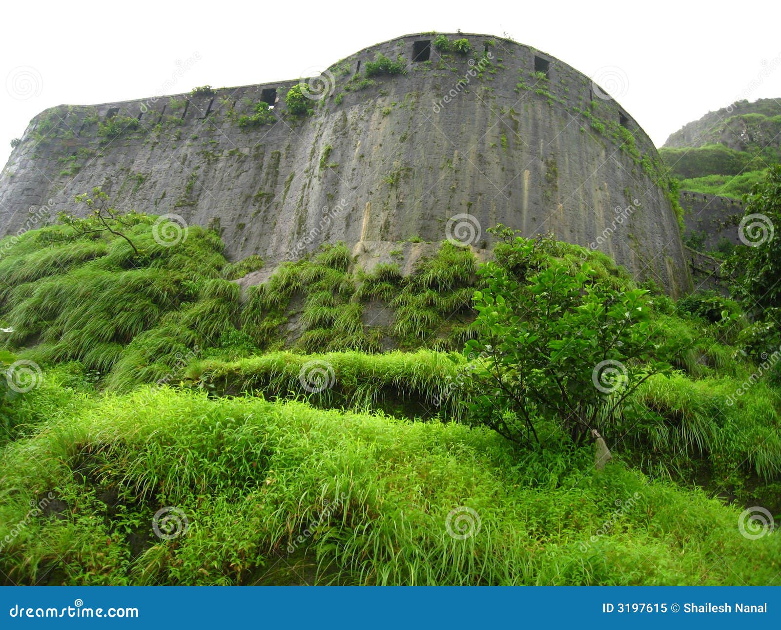 Ancient fort stock image. Image of hillside, camouflaged - 3197615