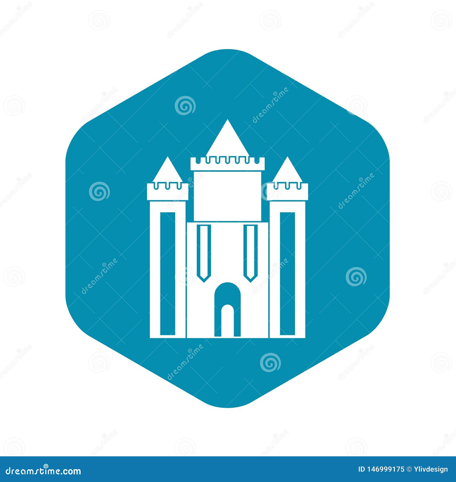 Ancient Fort Icon, Simple Style Stock Vector - Illustration of history ...