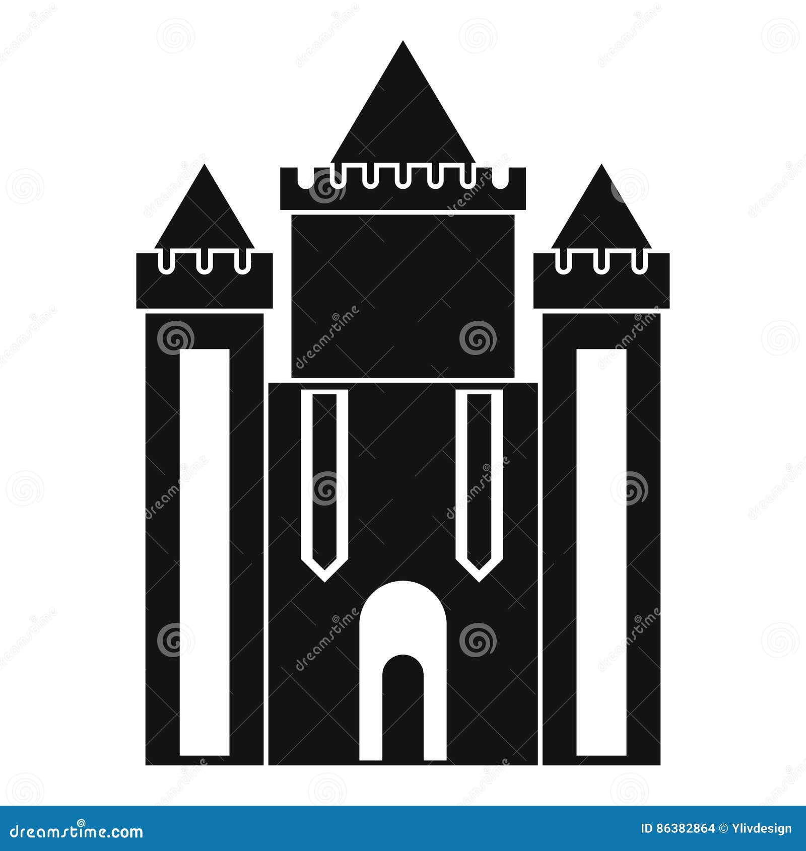 Ancient Fort Icon, Simple Style Stock Vector - Illustration of fortress ...