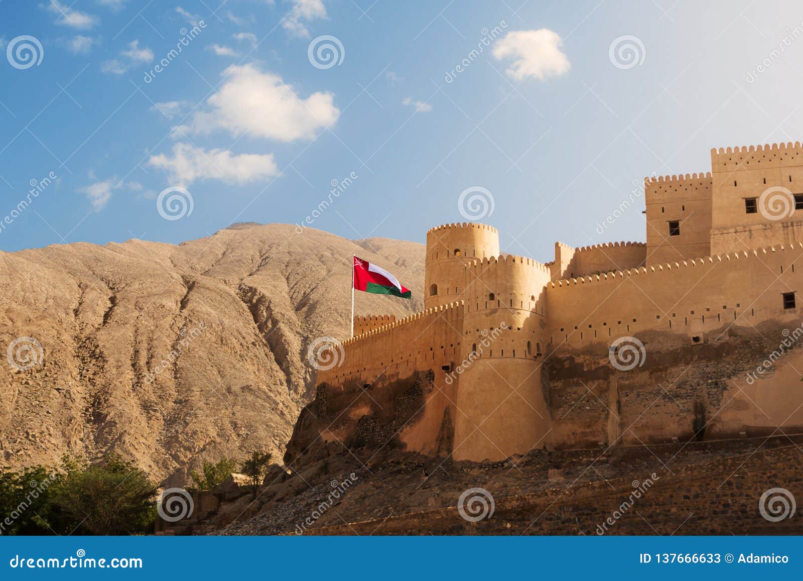 Flag Of Oman On Wooden Plate Background Grunge Omani Flag Texture