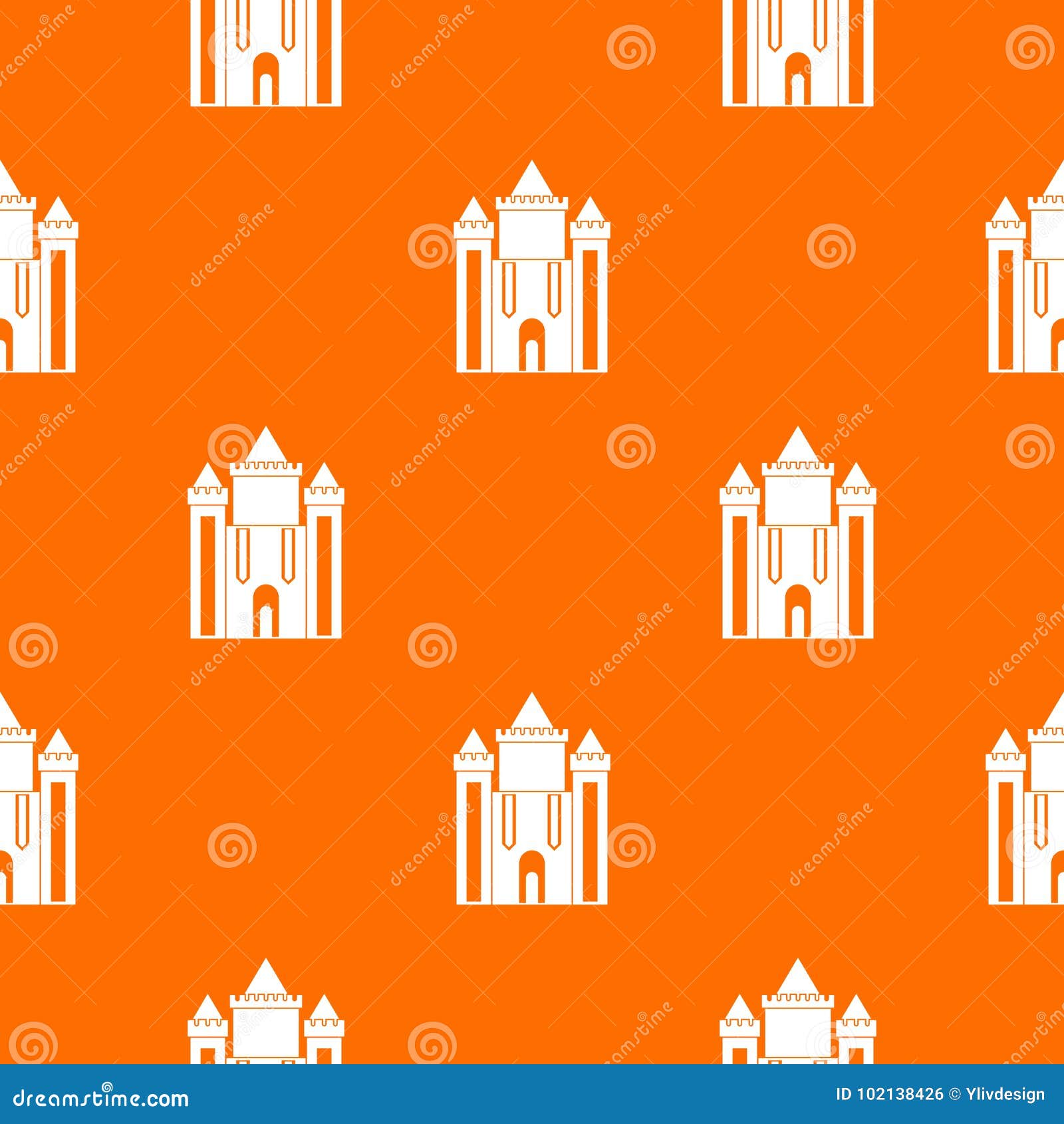 Ancient Fort Pattern Seamless Stock Vector - Illustration of king ...