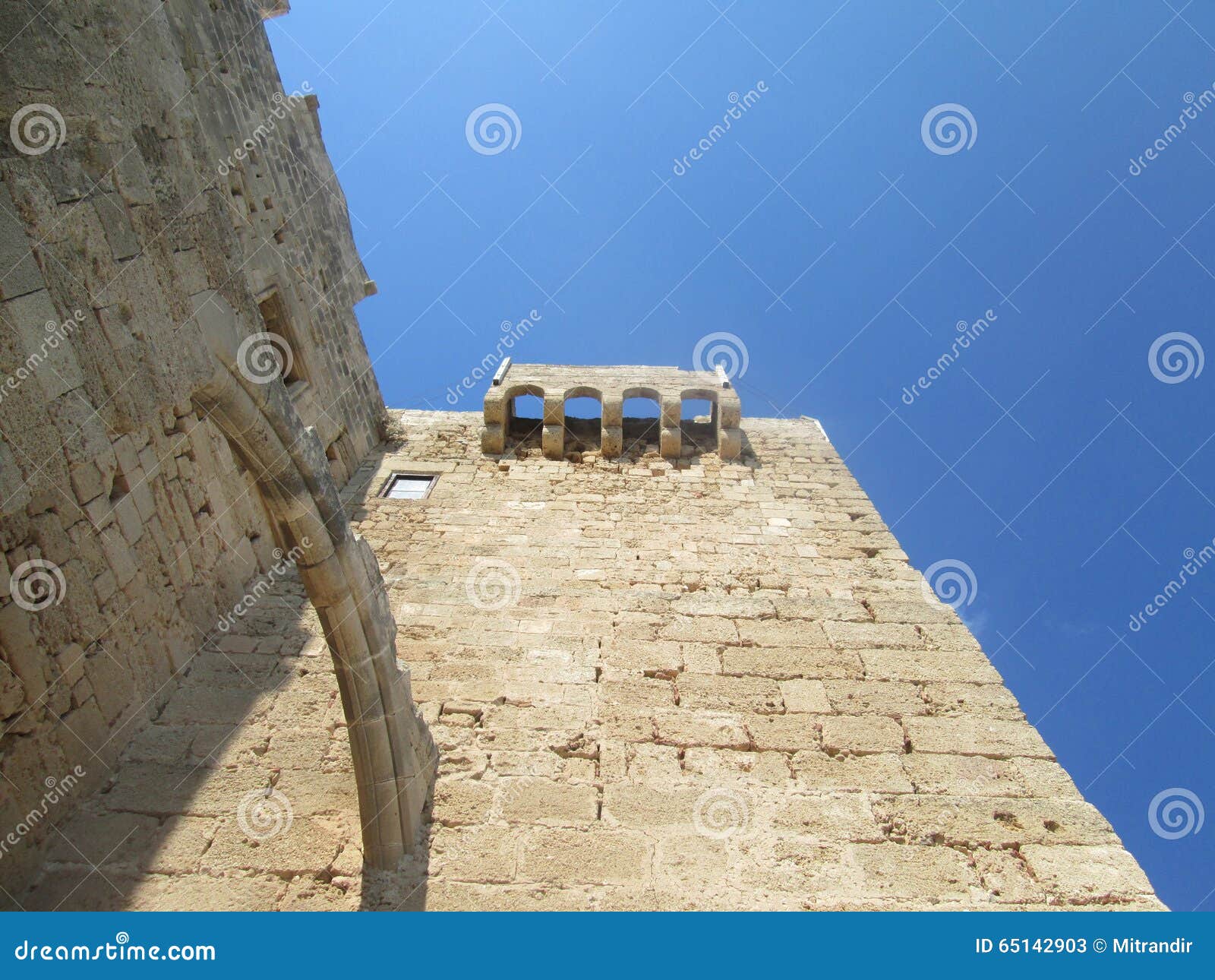 Ancient fort wall stock image. Image of monument, rhodos - 65142903