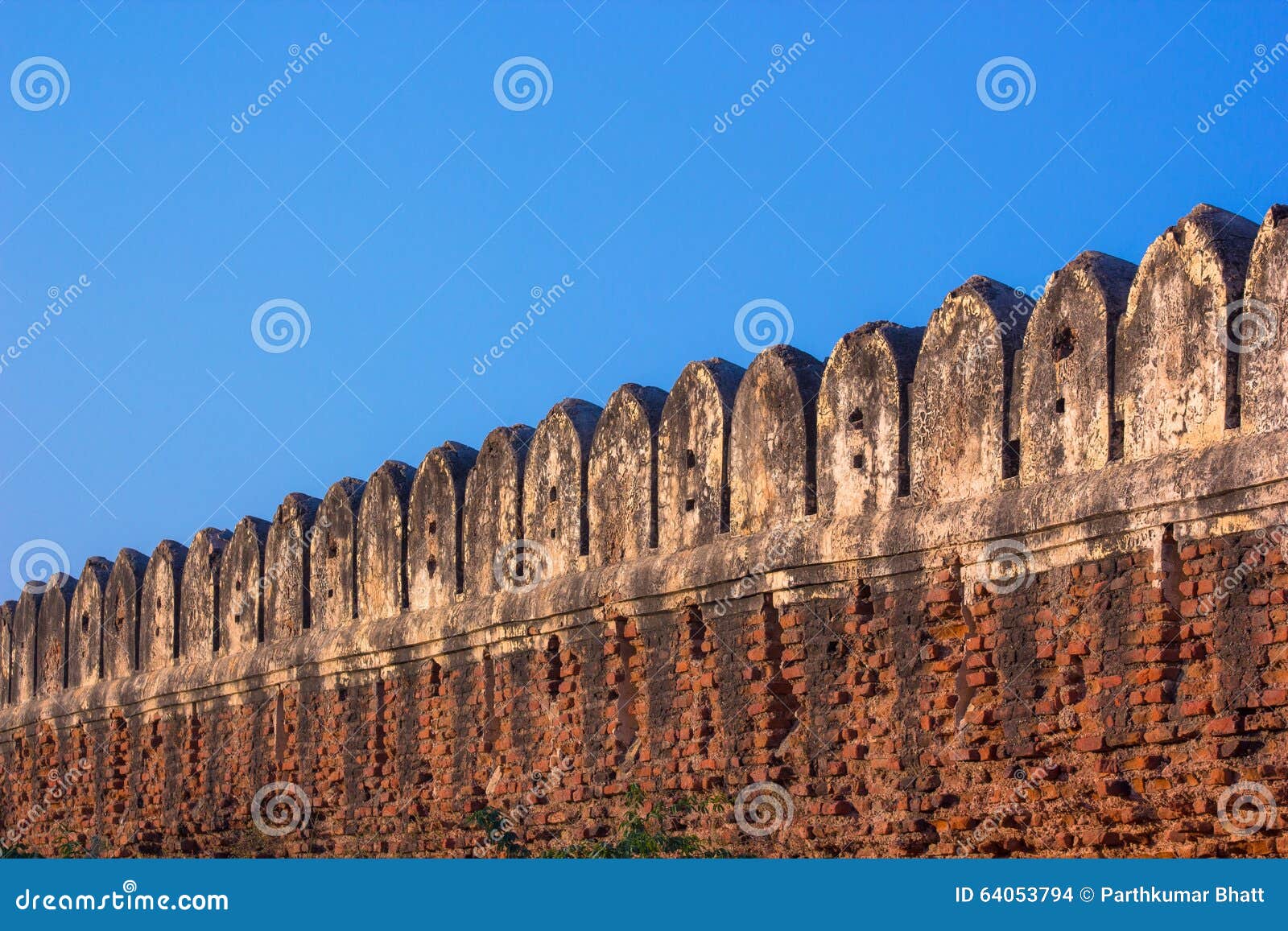 Ancient fort wall stock photo. Image of asian, architecture - 64053794