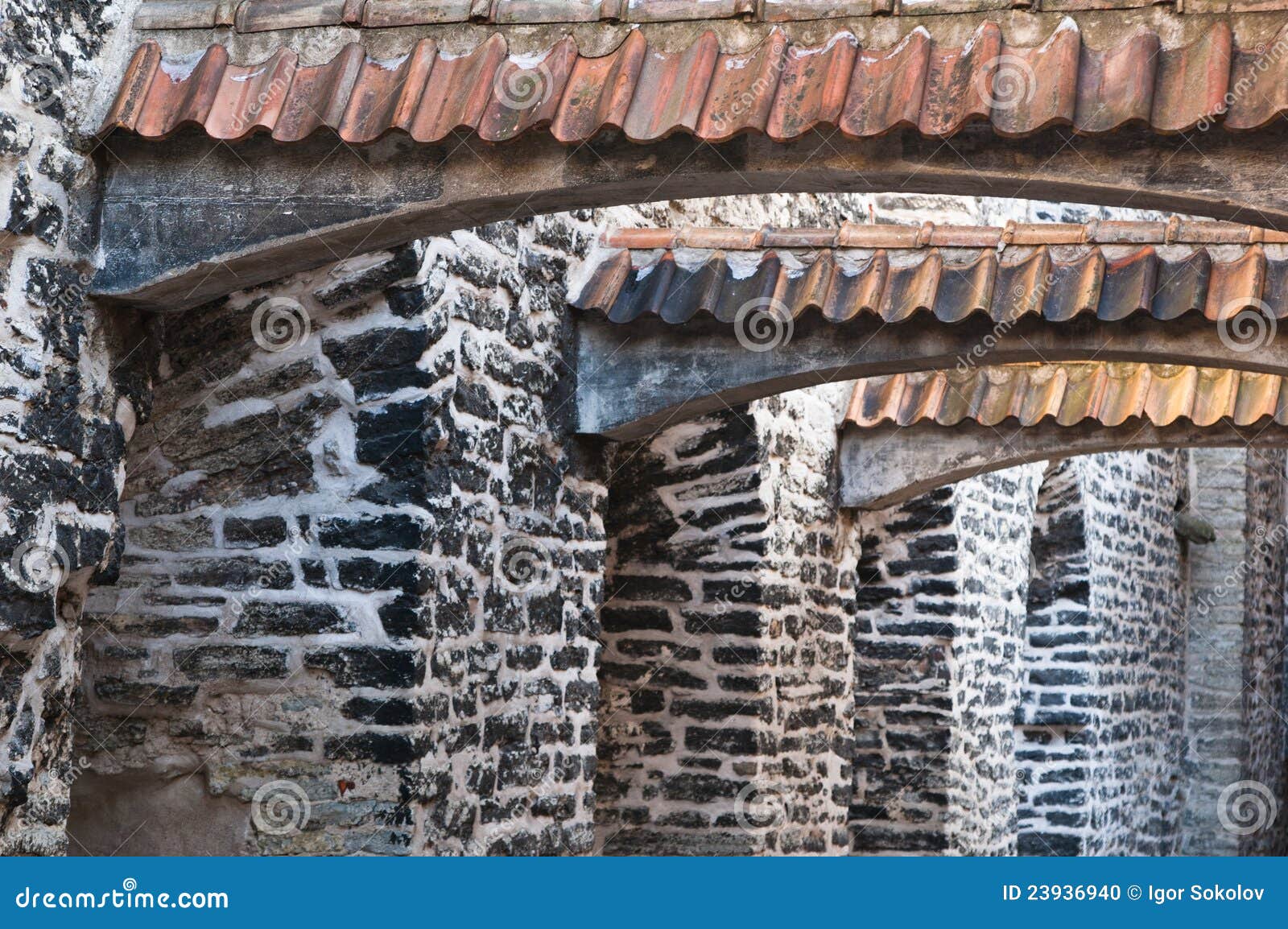 Ancient fortification stock photo. Image of house, mediterranean - 23936940