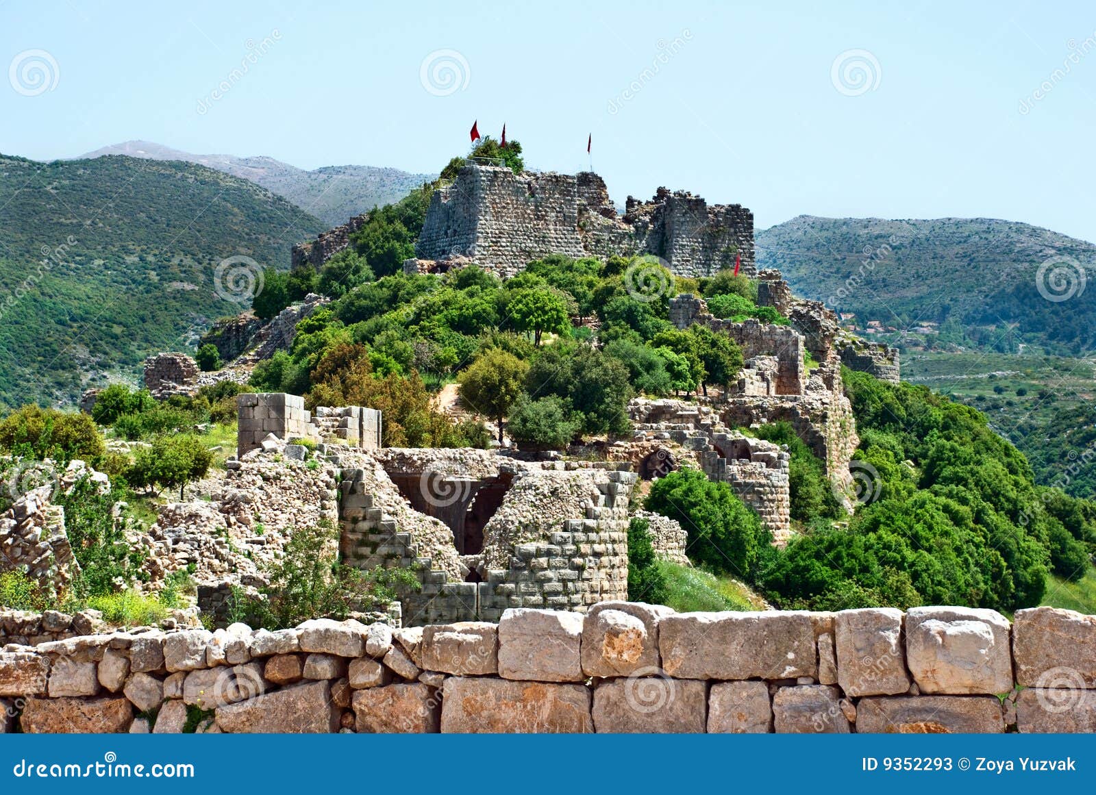 Ancient fortress stock image. Image of golan, building - 9352293