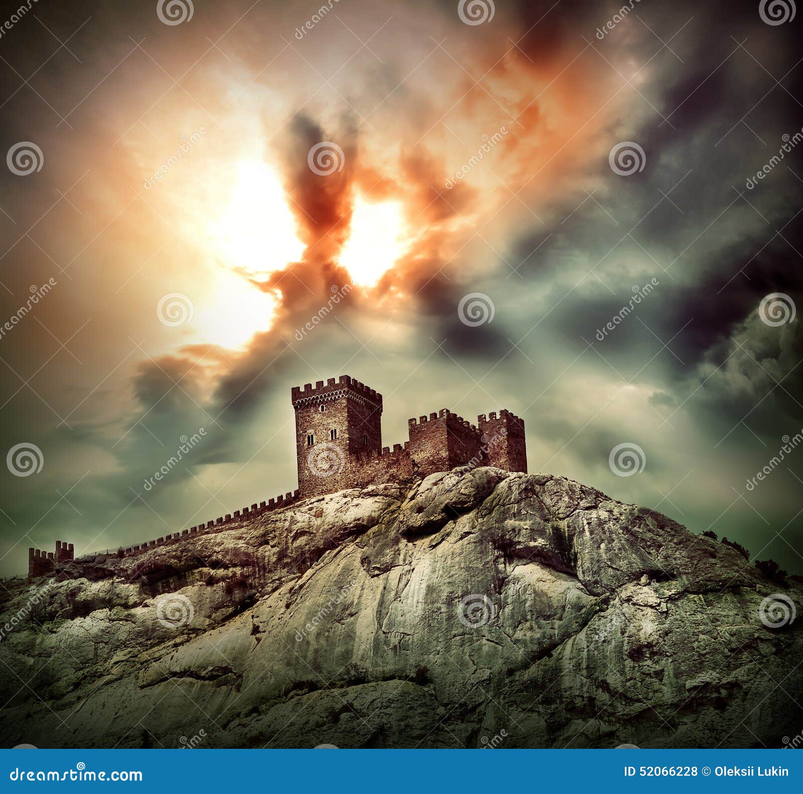 Ancient Fortress on the Hill Stock Photo - Image of monuments ...