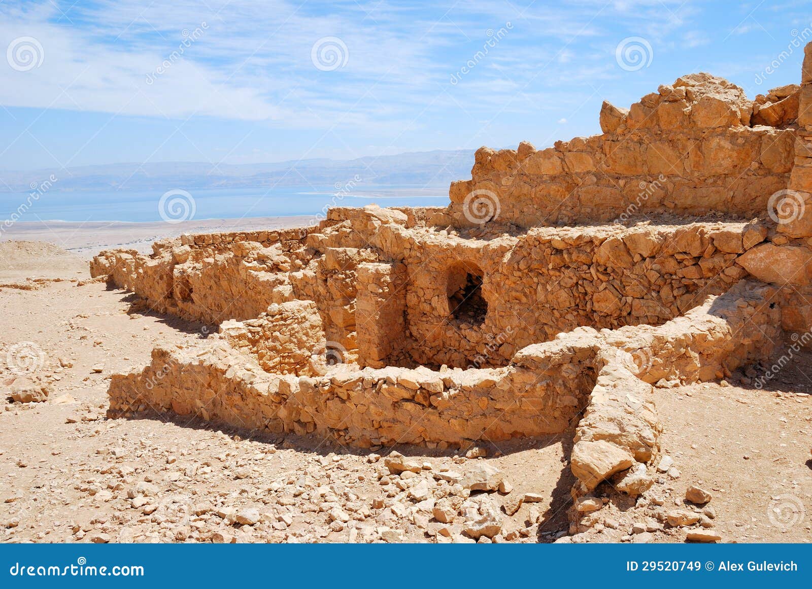 Ancient fortress Massada stock image. Image of ruined - 29520749