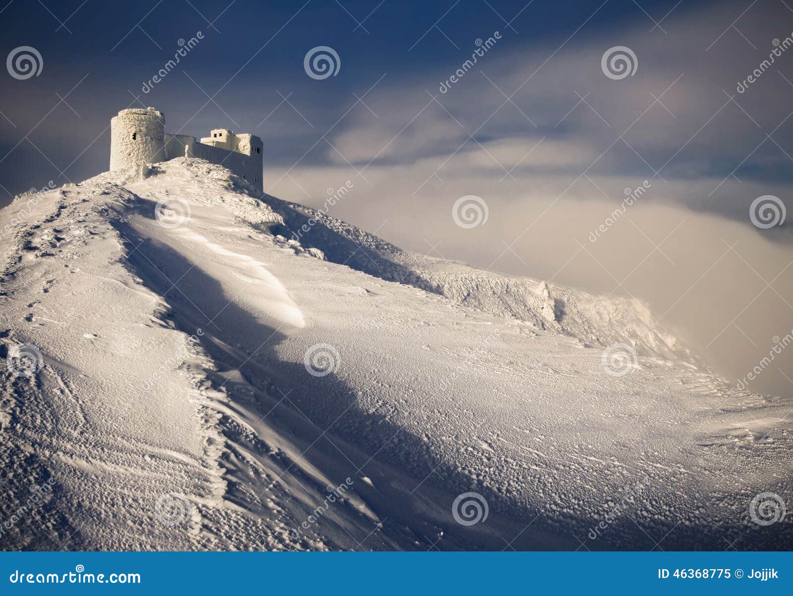 Ancient Fortress in the Mountains in the Winter Stock Image - Image of ...