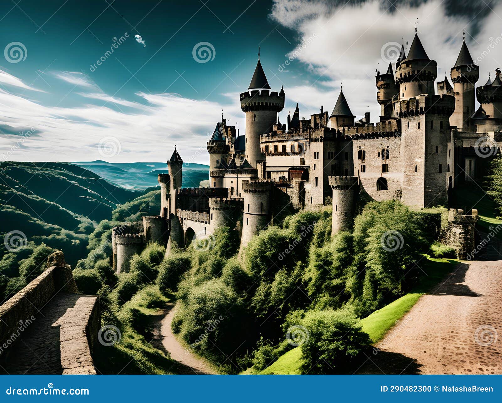 Ancient Fortress Standing Tall Throughout Centuries. Stock Photo ...