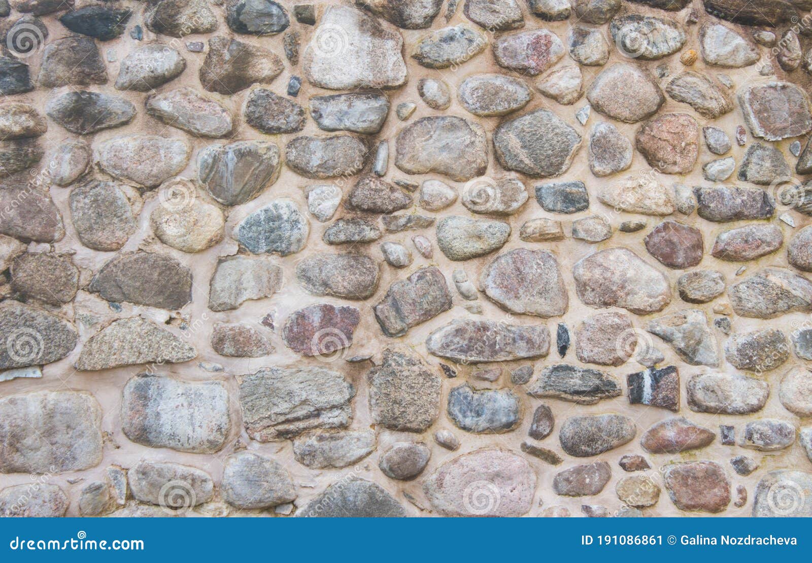 Ancient Fortress Stone Wall. Natural Background or Texture Stock Image ...