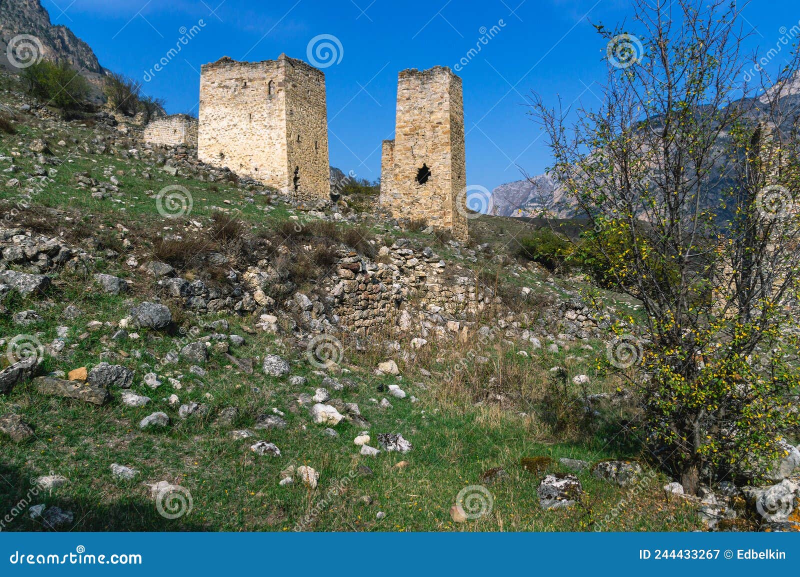 An Ancient Fortress Structure for Protection from Attacks Stock Image ...