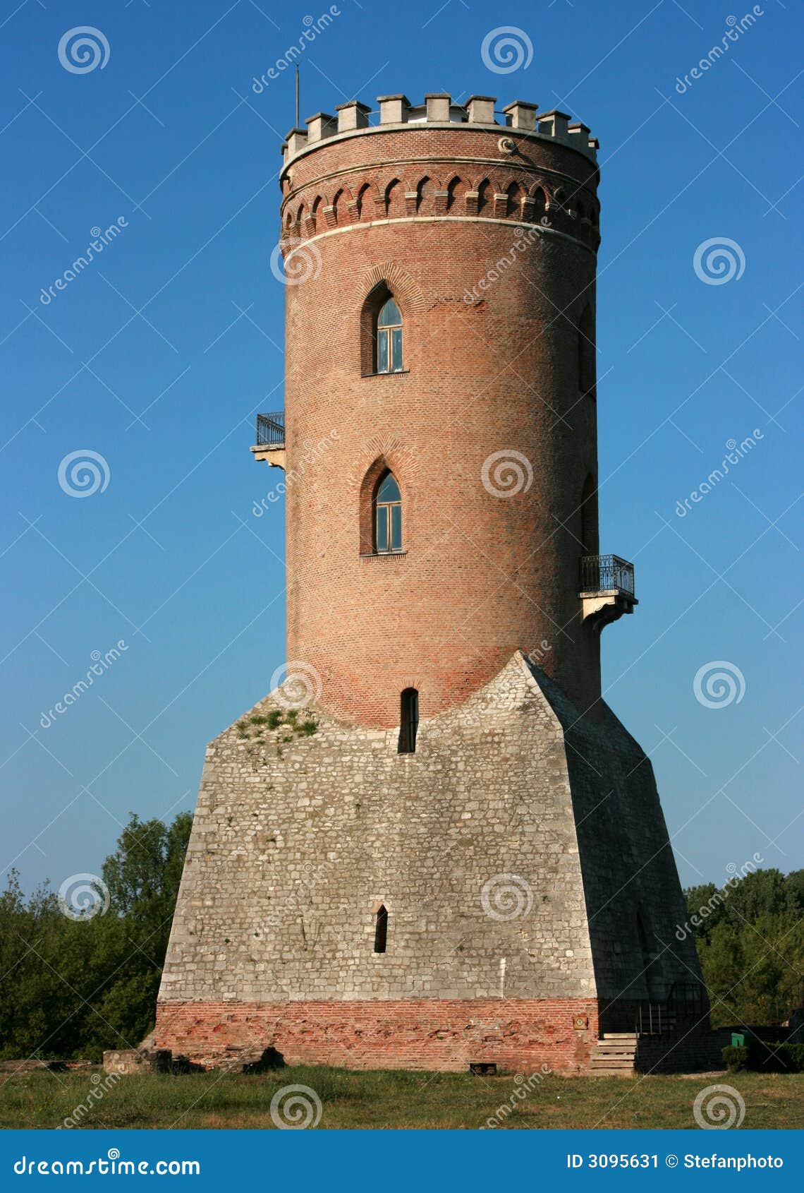 The ancient fortress tower stock image. Image of crenelated - 3095631