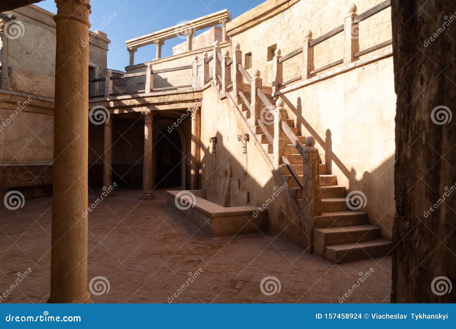 Ancient Fortress Tower in Tangier Town, Morocco Stock Photo - Image of ...