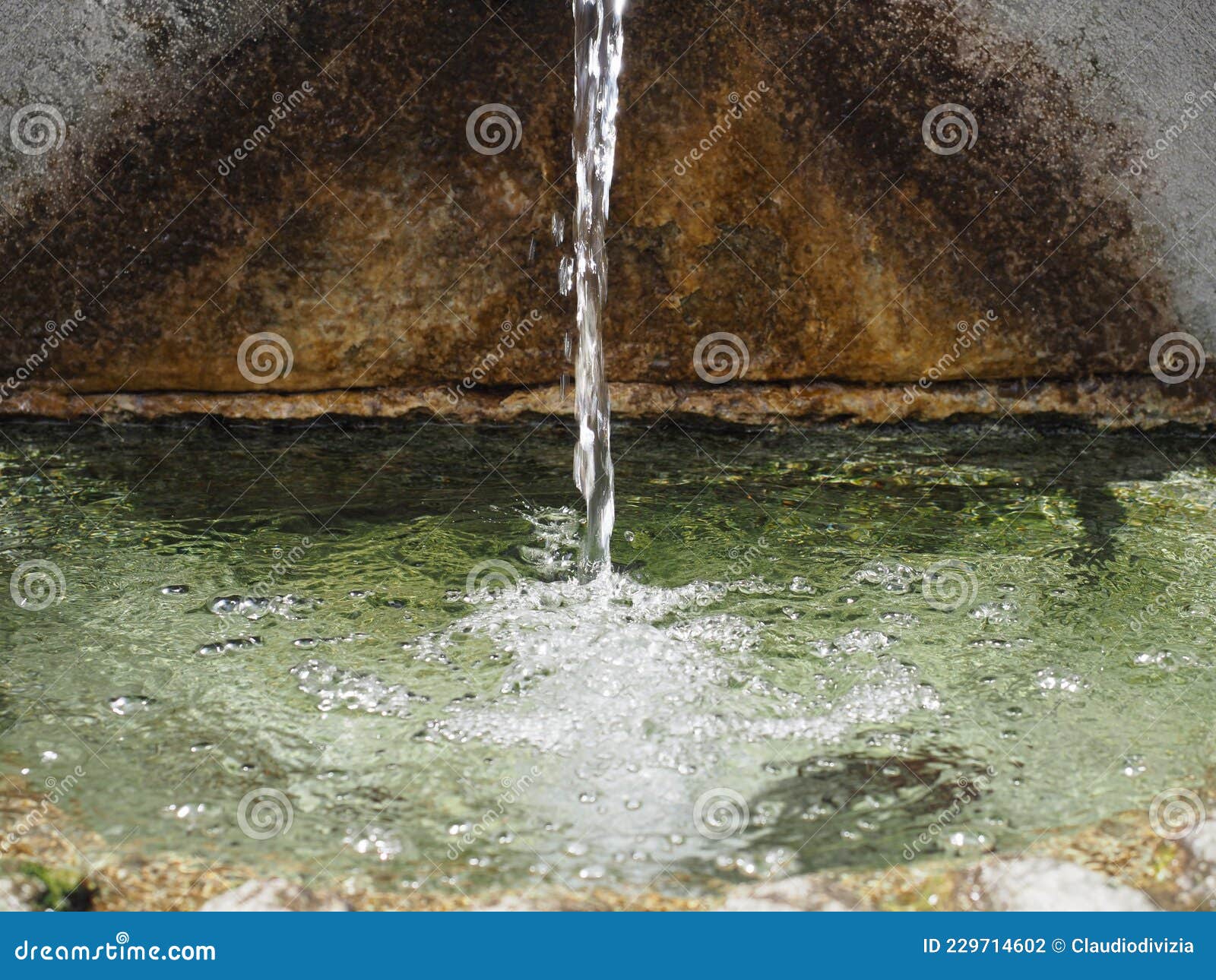 Ancient fountain water jet stock photo. Image of ancient - 229714602