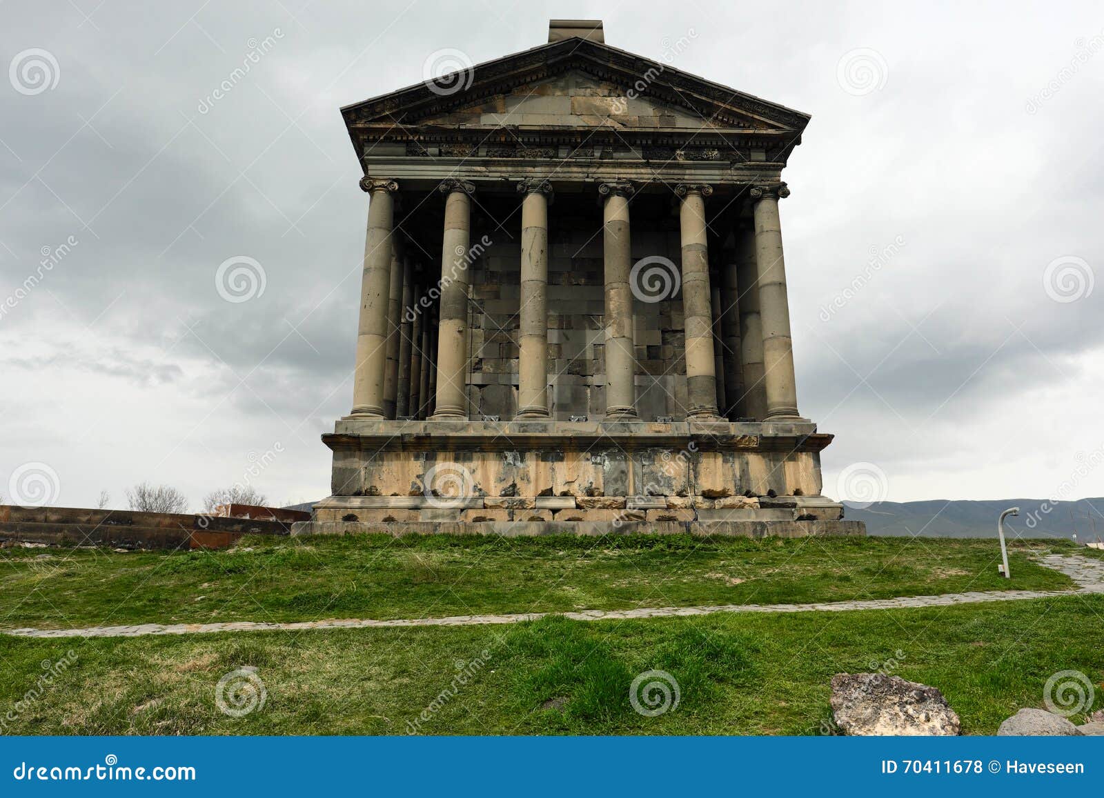 Ancient Garni pagan Temple stock photo. Image of greek - 70411678