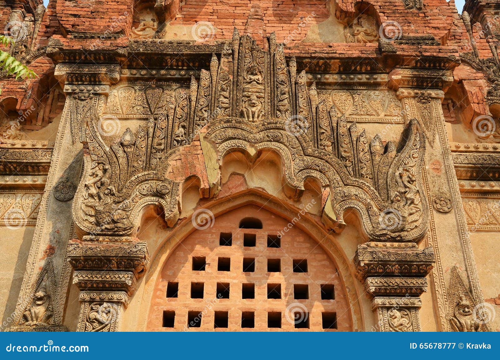Ancient Gate in Bagan Temple, Myanmar Stock Image - Image of ancient ...