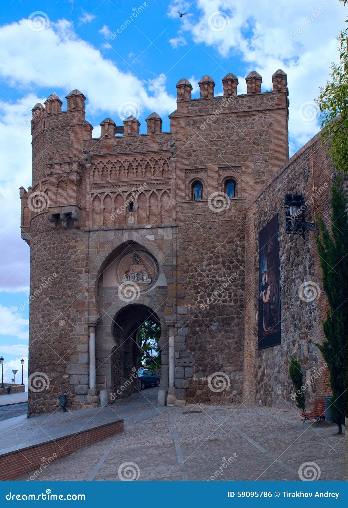 Ancient Gate in the City Toledo Stock Photo - Image of fortified, fort ...