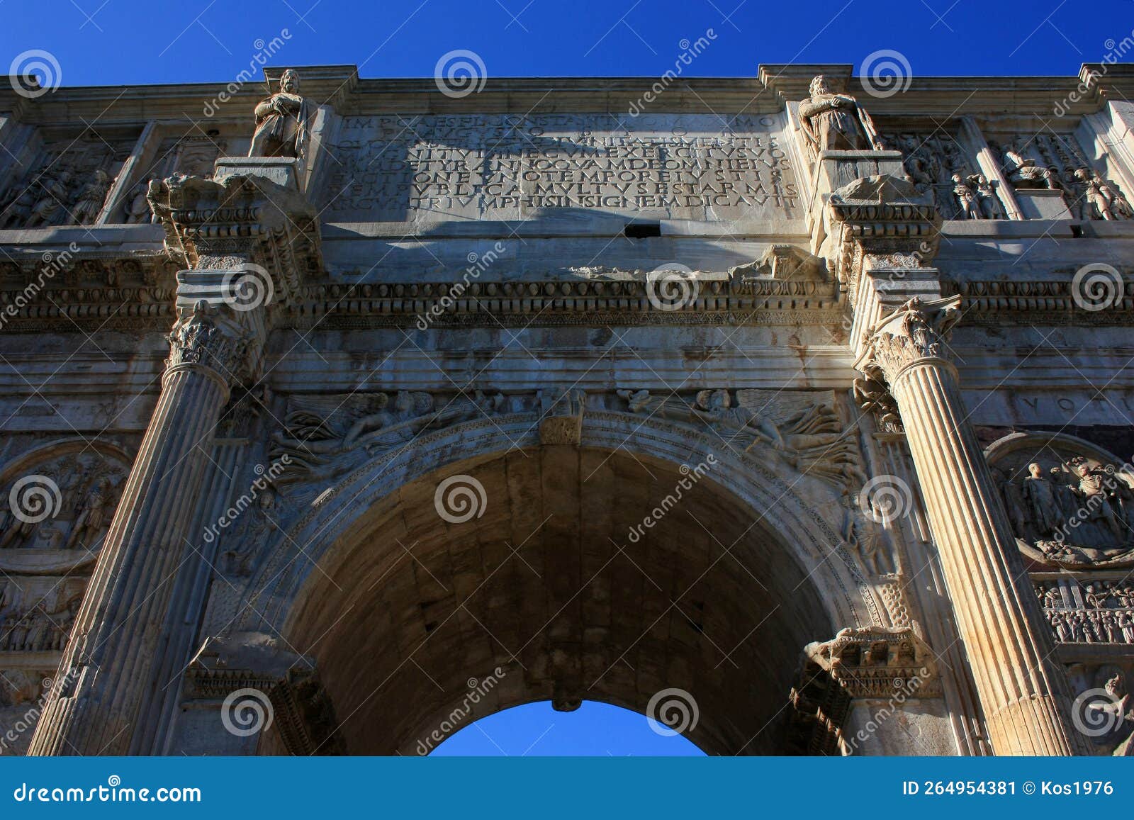 Ancient Gate of Constantine in Rome Stock Image - Image of mary ...