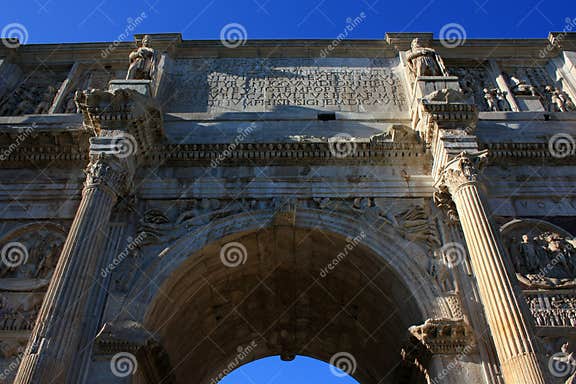 Ancient Gate of Constantine in Rome Stock Image - Image of mary ...