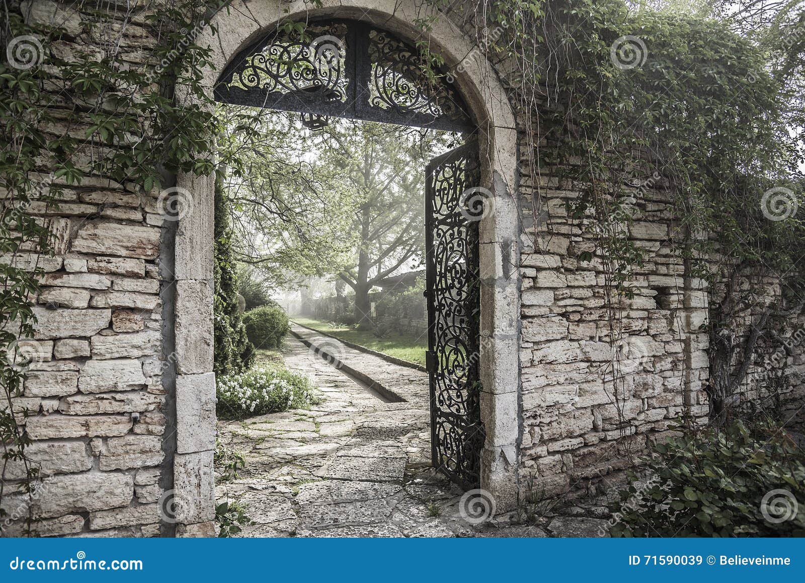Ancient Gate Ruins. stock image. Image of arch, classic - 71590039