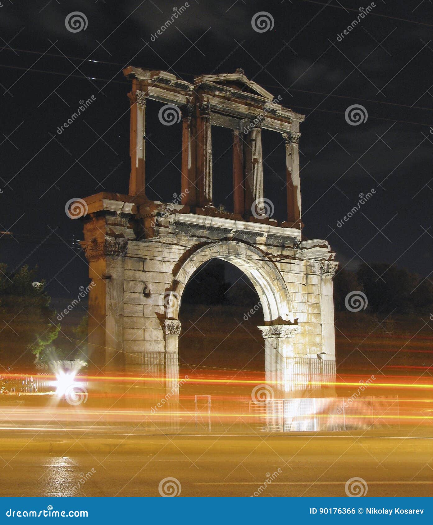 Ancient Gates, Athens, Greece Stock Photo - Image of greece, black ...
