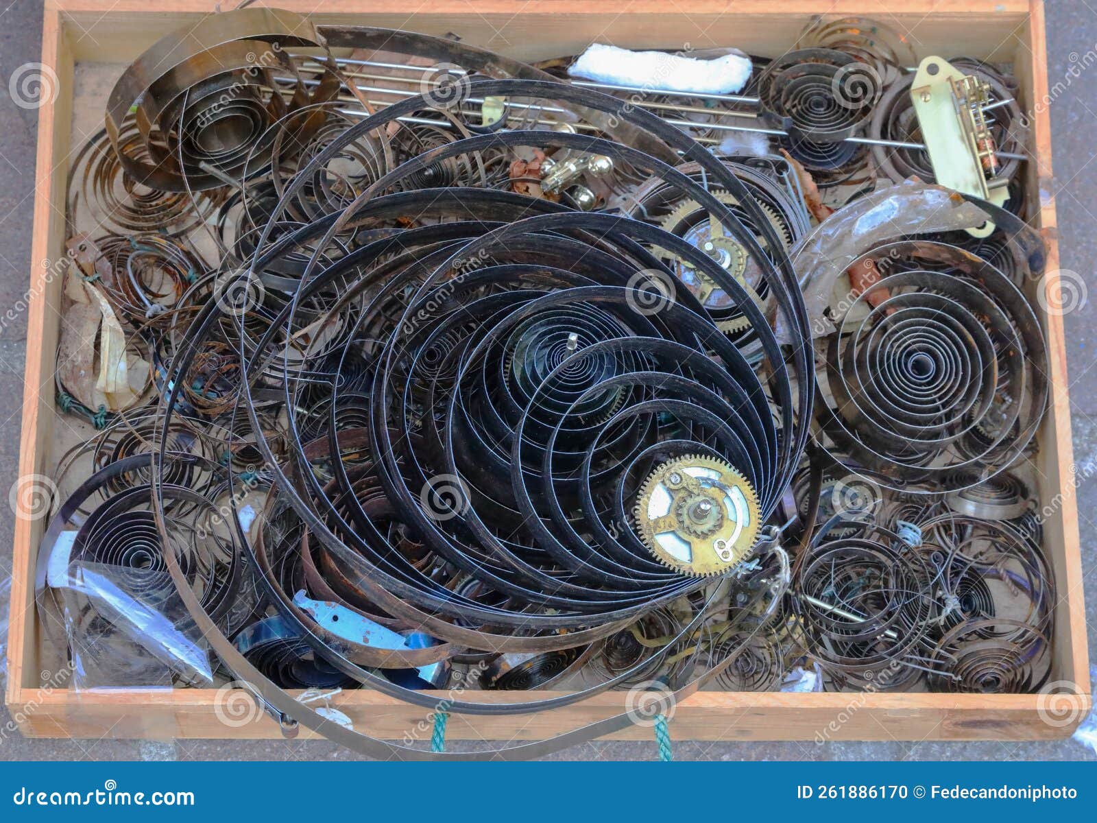 Ancient Gear and Old Spring of Clocks Stock Photo - Image of antique ...