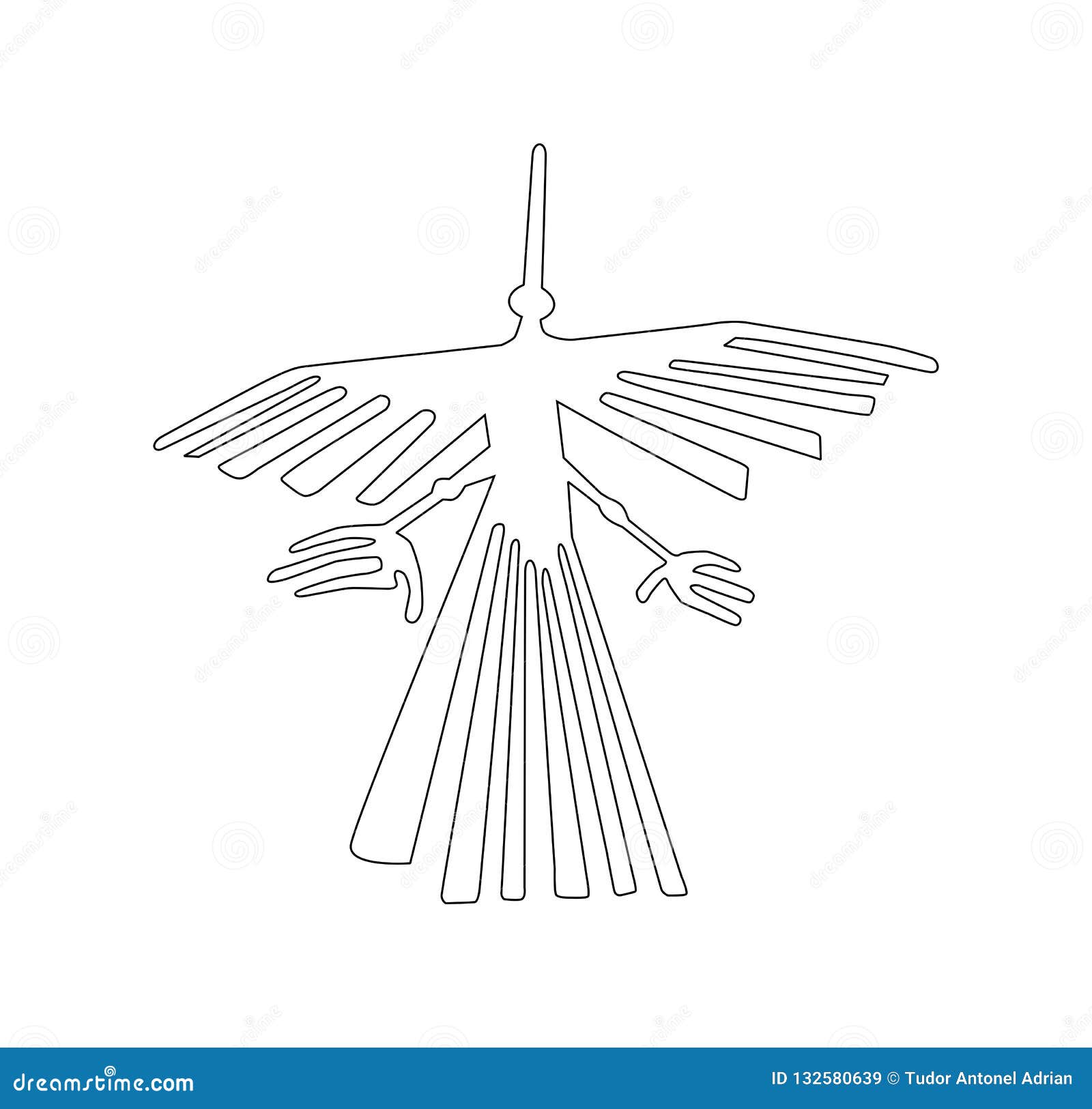 Ancient geoglyph symbol stock illustration. Illustration of aliens ...