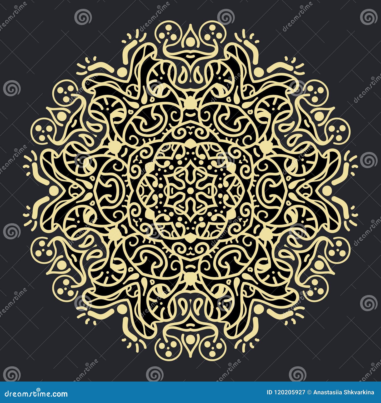 Ancient geometric mandala stock vector. Illustration of ornament ...