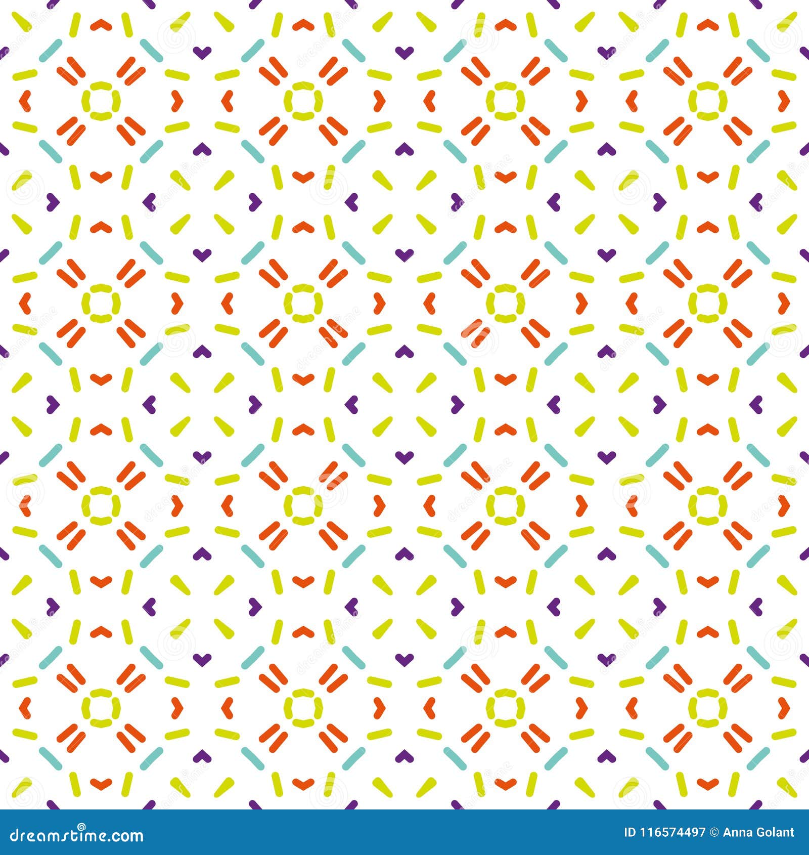 Ancient Geometric Pattern in Repeat. Fabric Print. Seamless Background ...