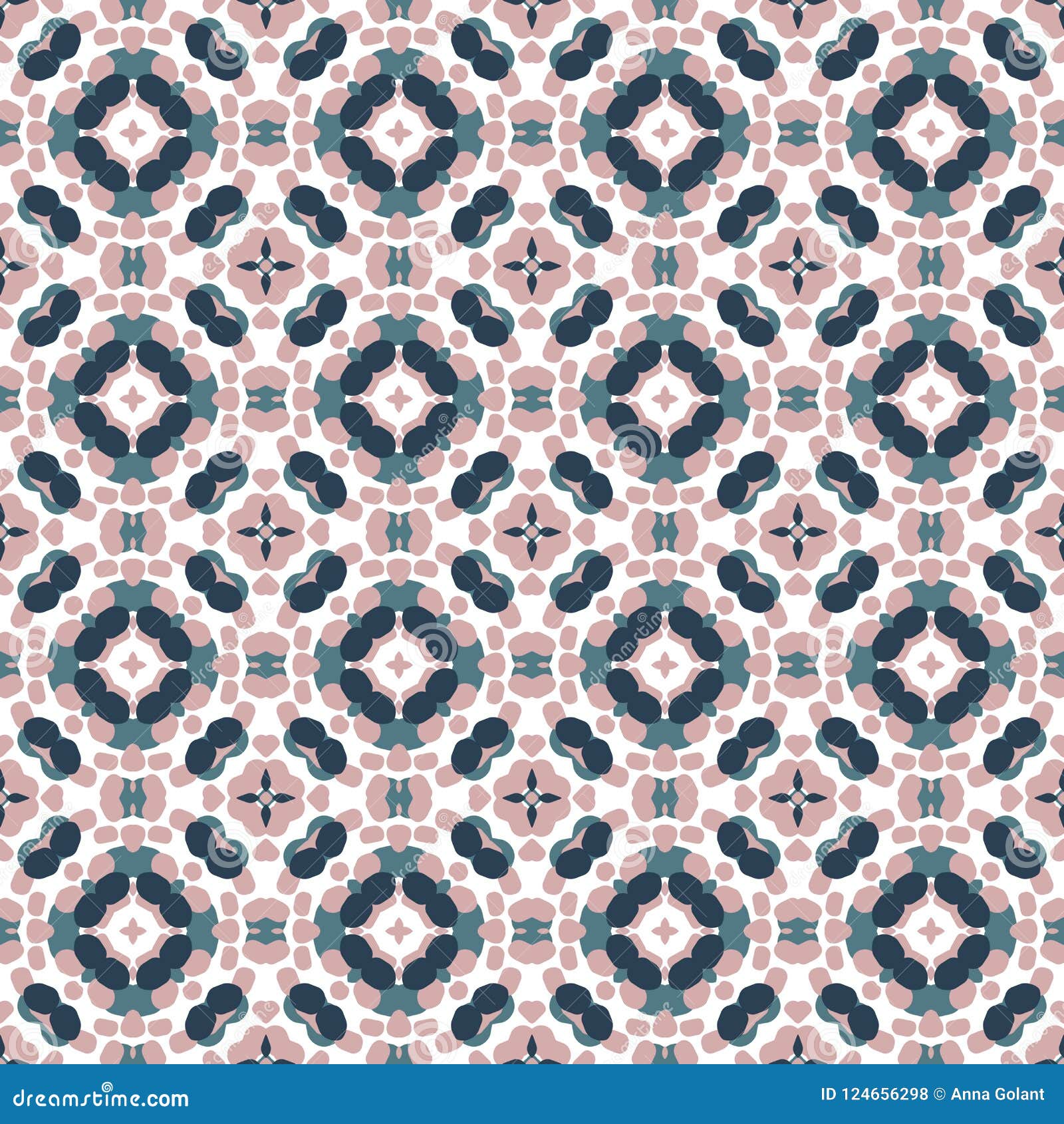 Ancient Geometric Pattern in Repeat. Fabric Print. Seamless Background ...