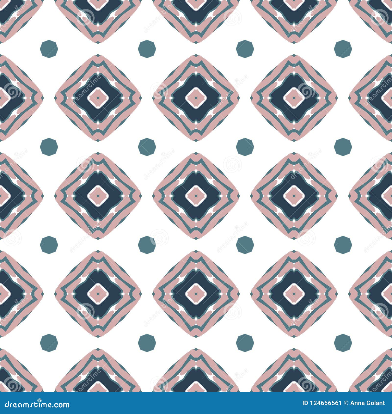 Ancient Geometric Pattern in Repeat. Fabric Print. Seamless Background ...
