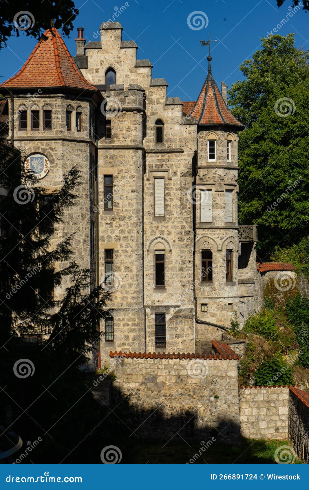 Ancient German Lichtenstein Castle Stock Photo - Image of europe ...