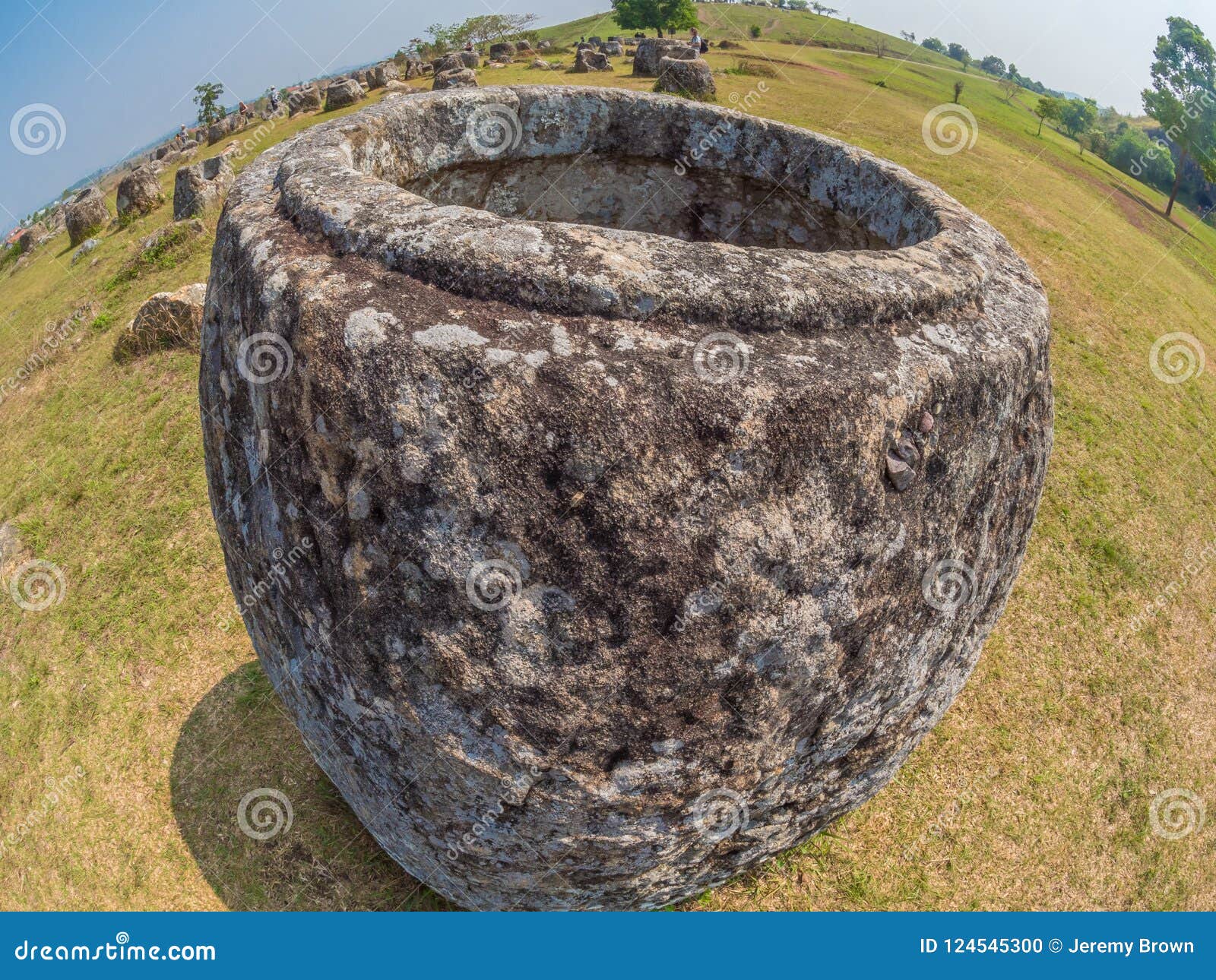 Giant Iron Age Stone Jars. Xiangkhoang Plateau, Laos Stock Photo ... Giant Iron Age Stone Jars. Xiangkhoang Plateau, Laos Stock Photo ...