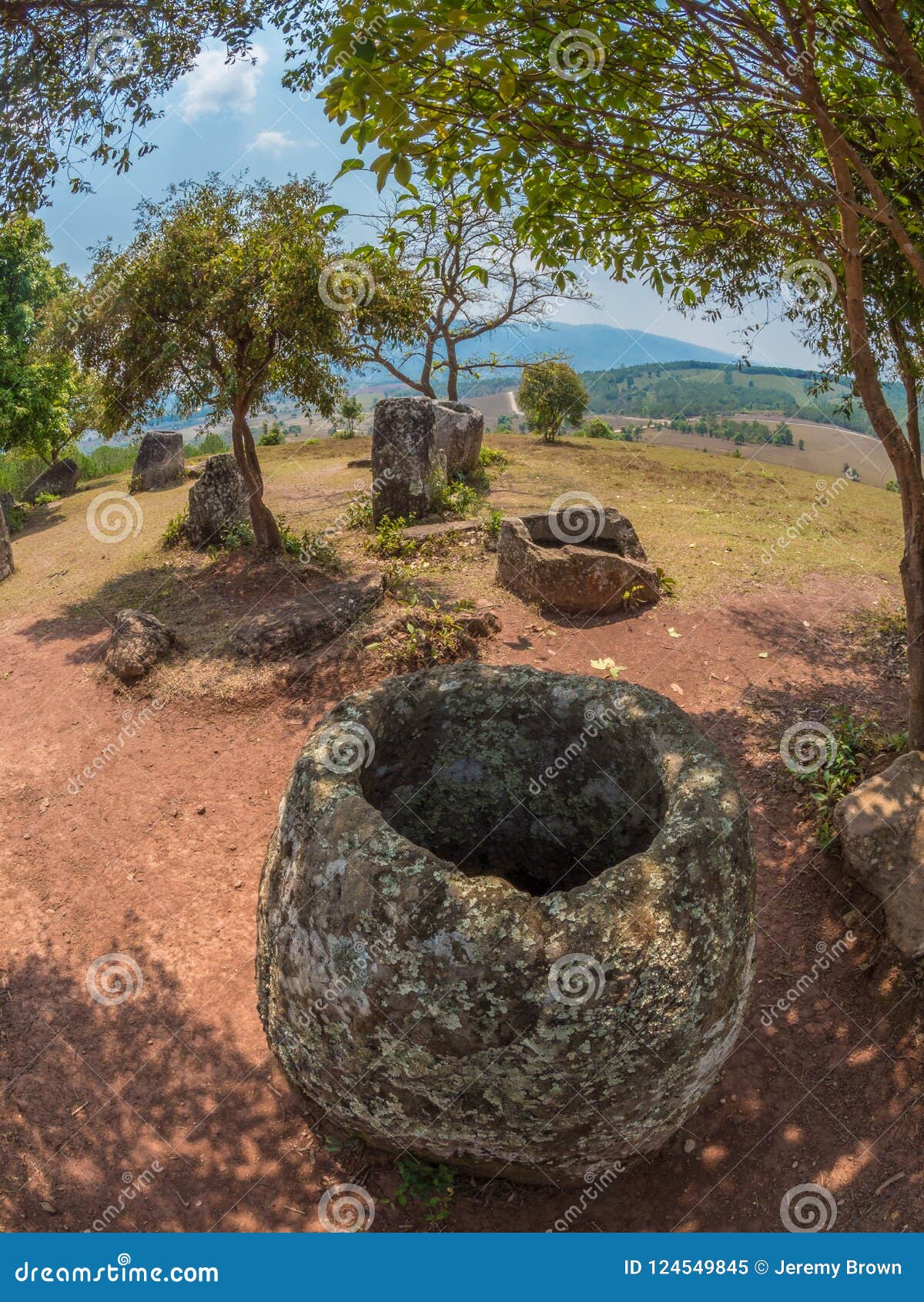Giant Iron Age Stone Jars on Wooded Hill. Xiangkhoang Plateau, L Stock ... Giant Iron Age Stone Jars on Wooded Hill. Xiangkhoang Plateau, L Stock ...