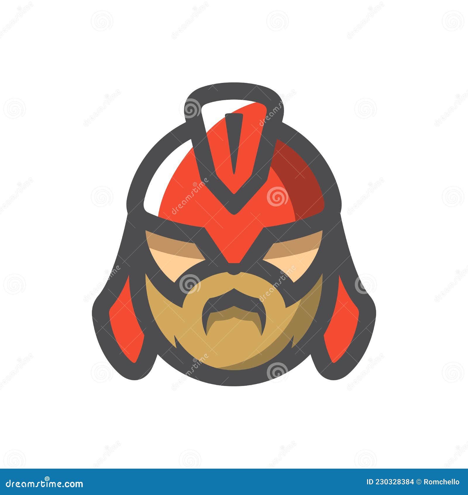 Ancient Gladiator Helmet Vector Icon Cartoon Illustration Stock Vector ...