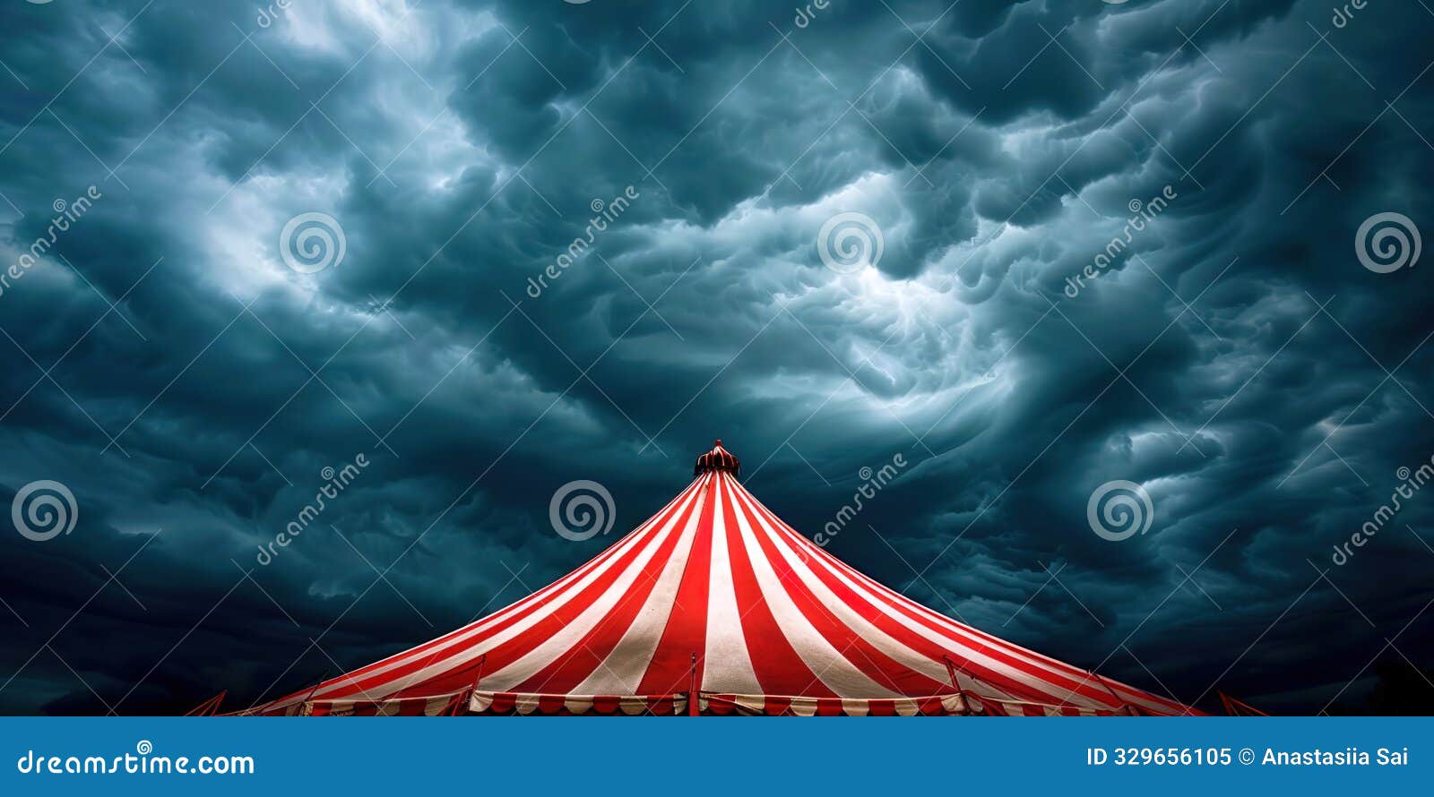 An Ancient Gloomy Circus Under Storm Clouds Stock Image - Image of ...