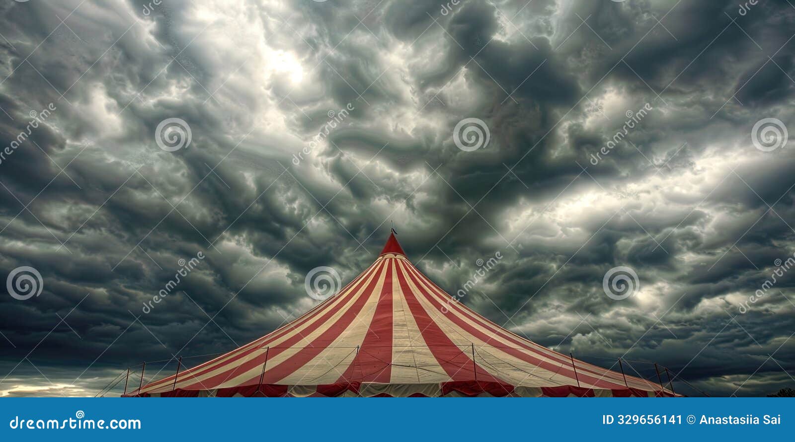 An Ancient Gloomy Circus Under Storm Clouds Stock Image - Image of ...