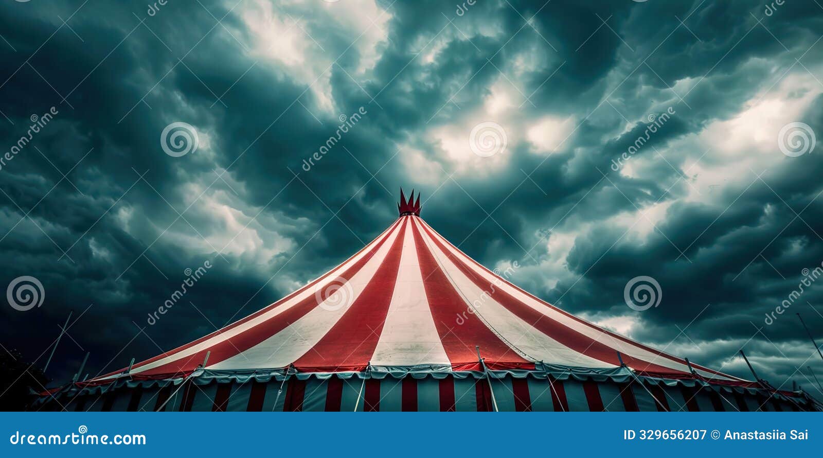 An Ancient Gloomy Circus Under Storm Clouds Stock Image - Image of ...