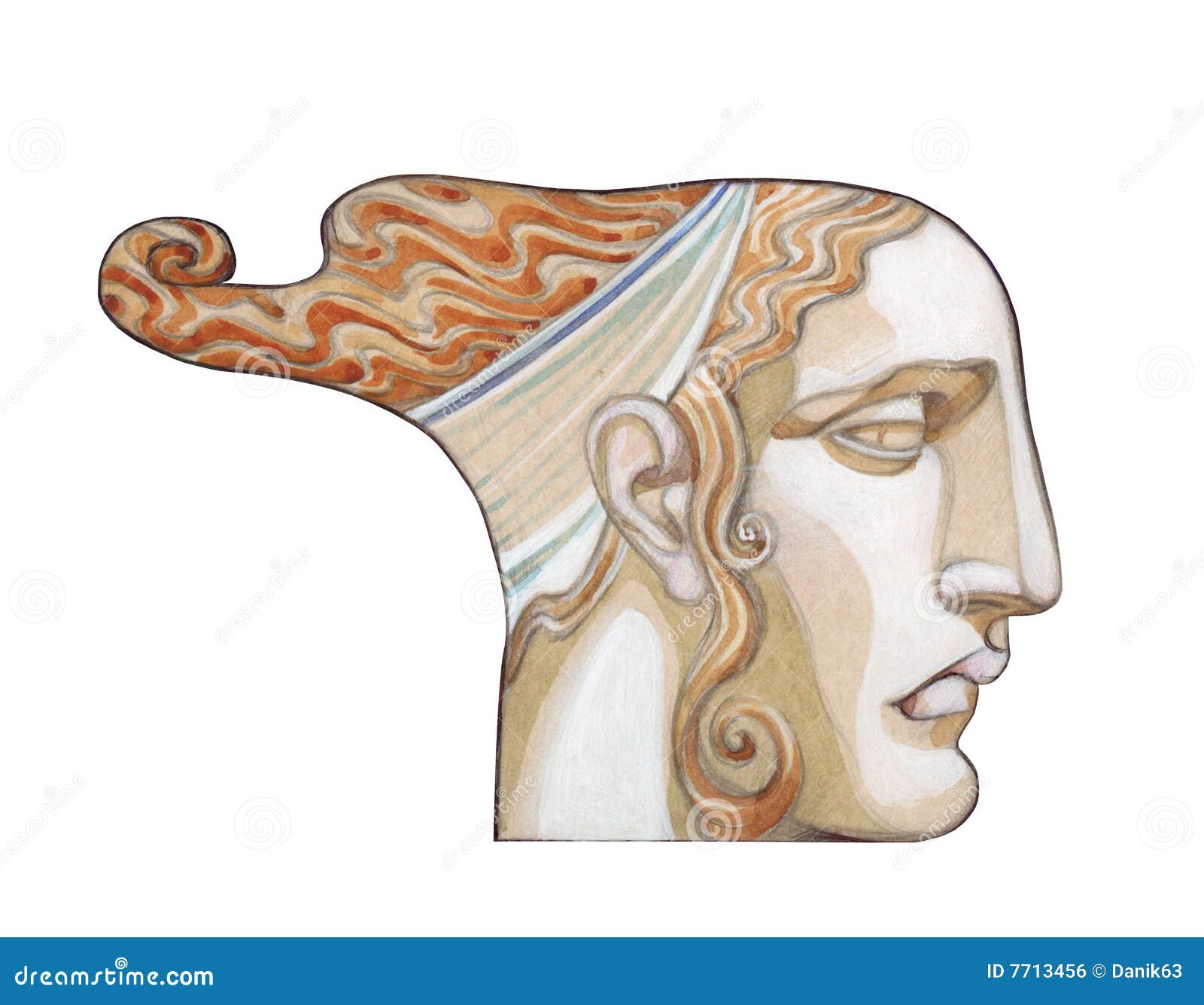 Ancient Goddess, Half Girl Half Deer, Mythology Creature. Vector ...