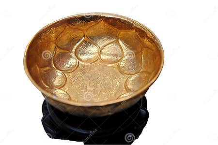 Ancient gold bowl stock photo. Image of bowl, culture - 4840528