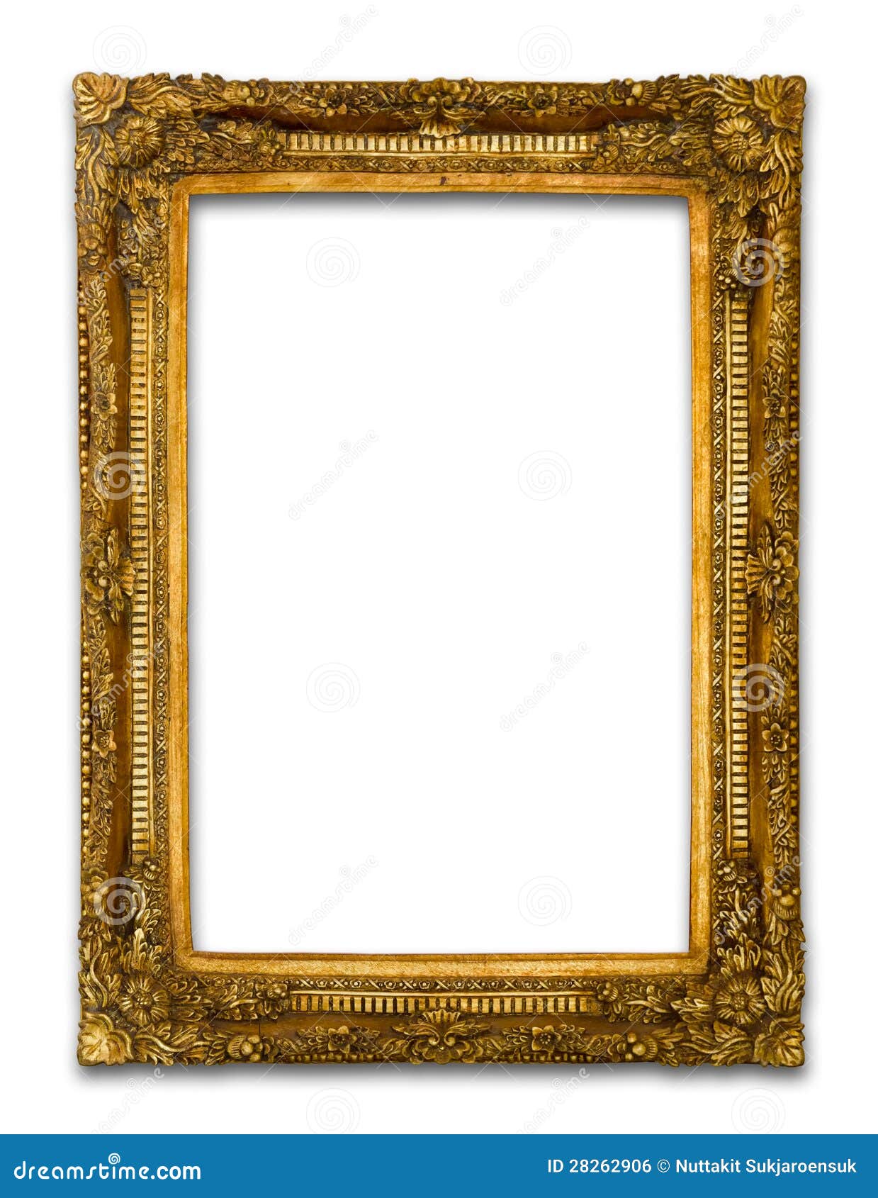Ancient Gold wood frame stock photo. Image of carved - 28262906